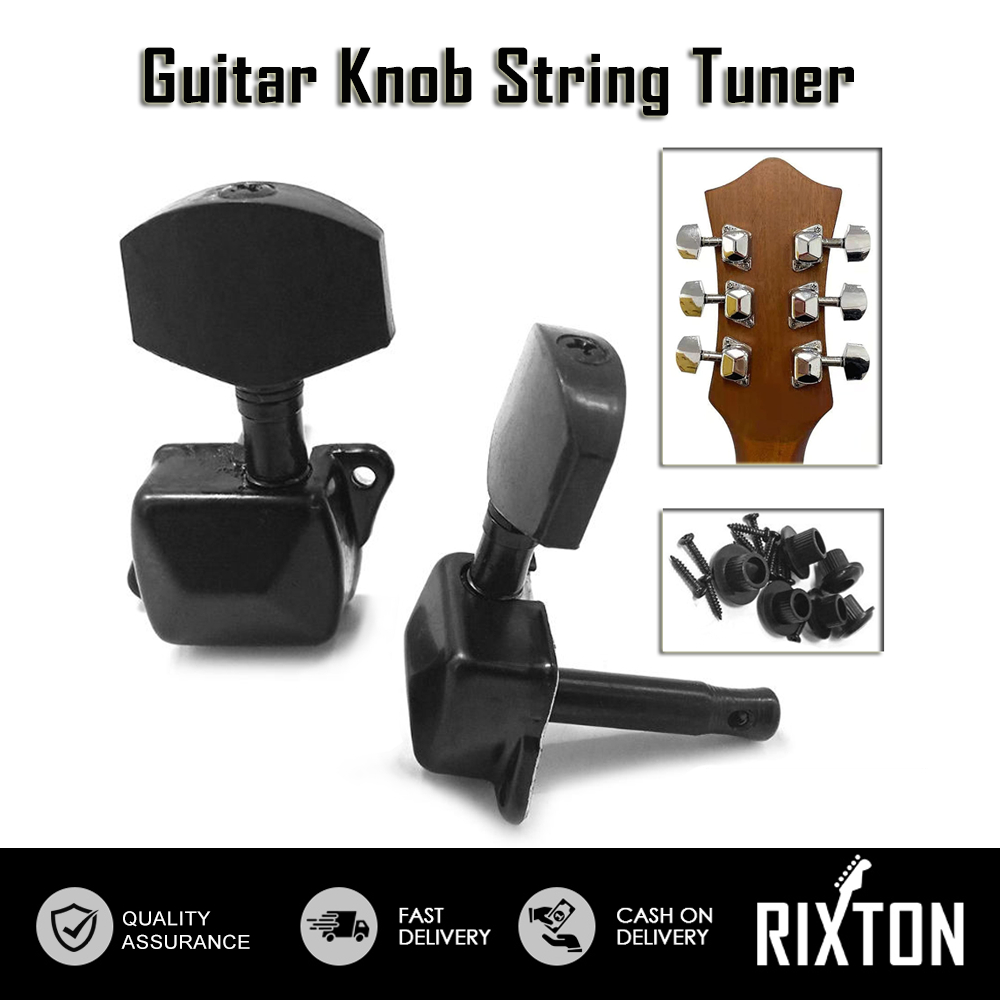 RIXTON Guitar String 3R3L Tuning Pegs 6pcs Metal Semi-Closed Guitar ...