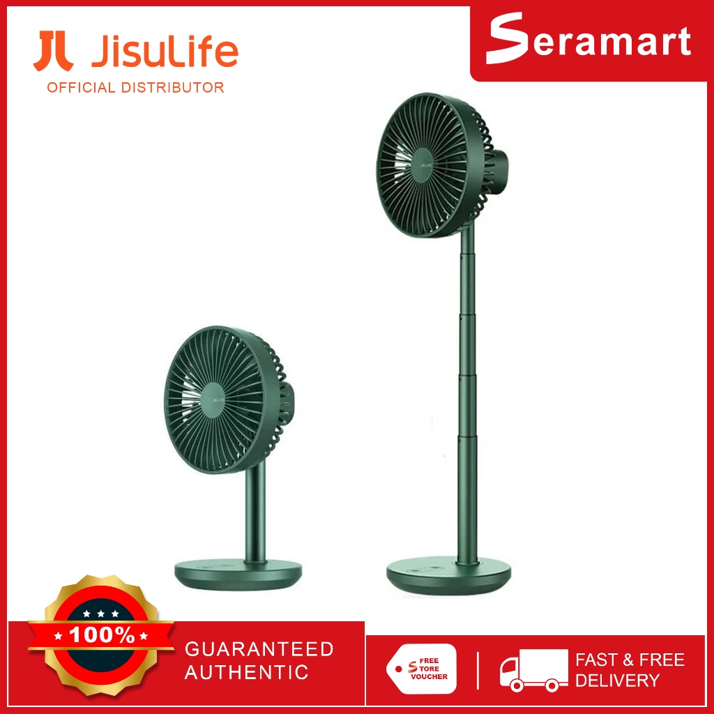JISULIFE Desk Fan Wireless Fans Table Portable USB Stand Extendable ...