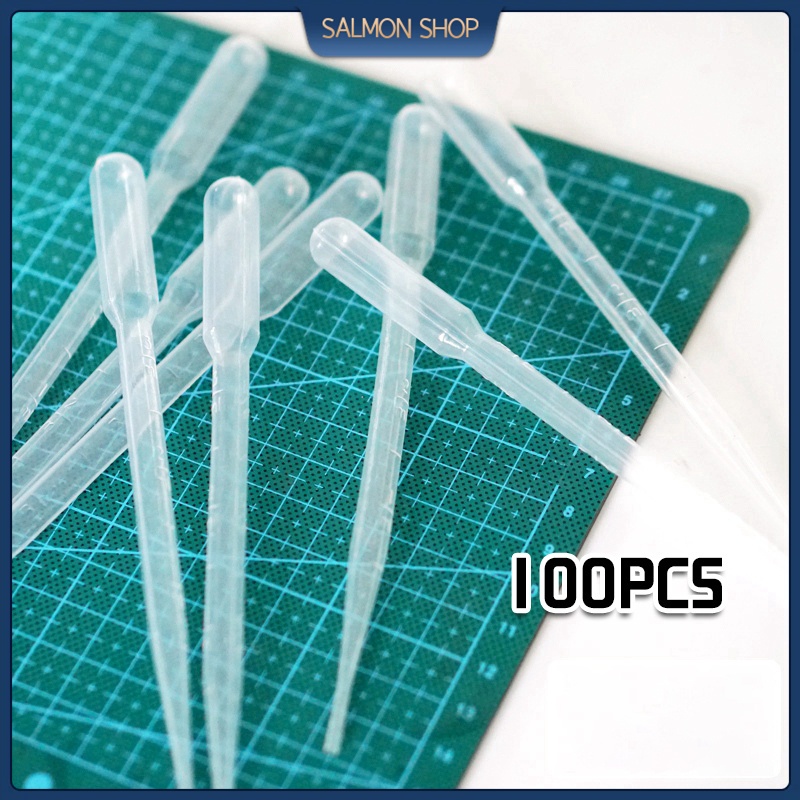 100pcs 2ml/3ml Disposable Dropper Plastic Pipette Transparent Dropper With Scale | Shopee ...