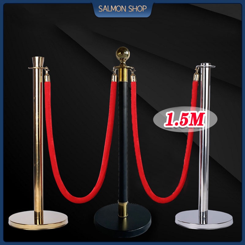 1.5M Red Barrier Rope Queue Barrier Stand Posts Rope Crowd Control Rope ...