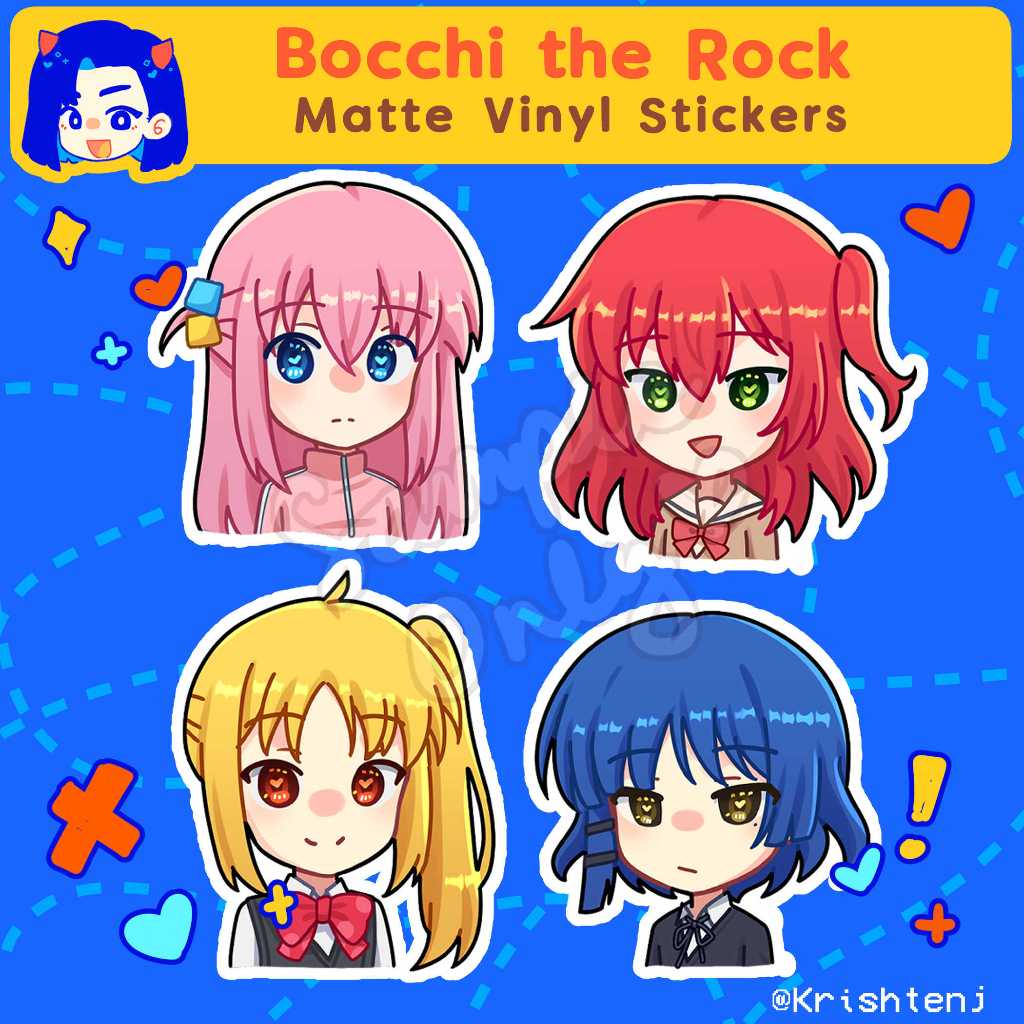 Bocchi the Rock Matte Vinyl Stickers : Krishten | Shopee Philippines