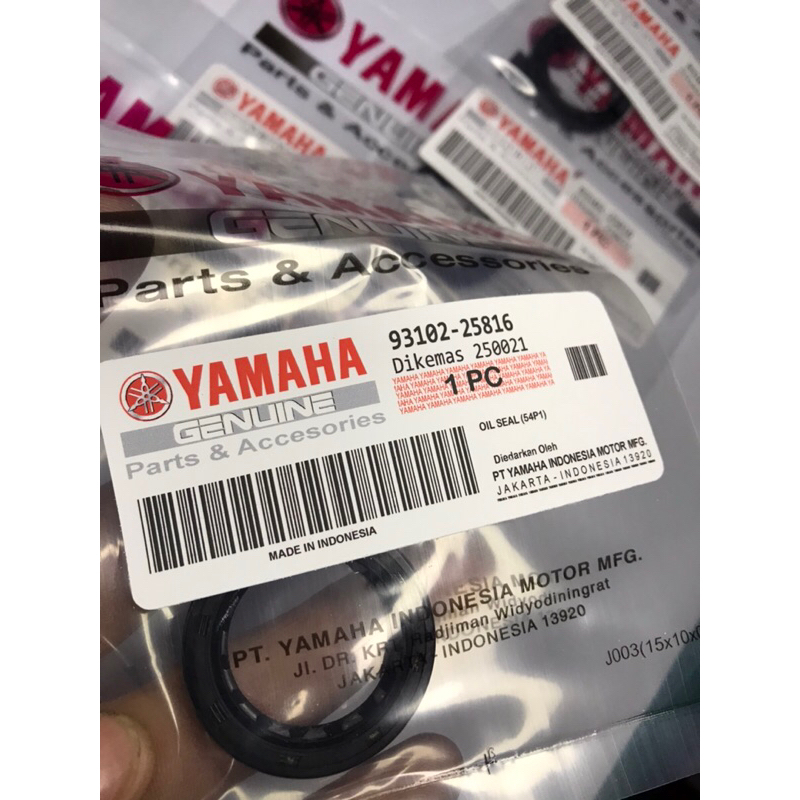 PULLEY SIDE CRANKSHAFT OIL SEAL MIOI125,M3 Yamaha part no. 93102-25816 ...
