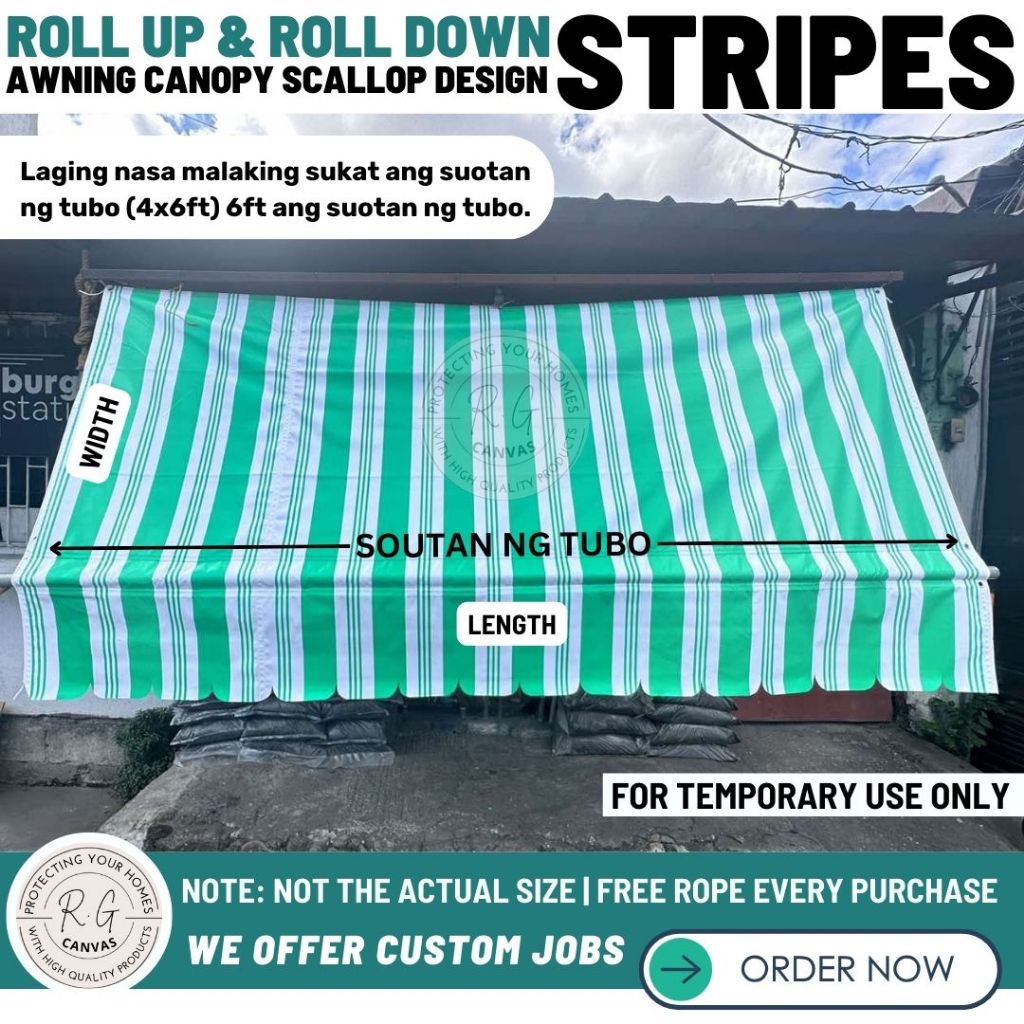 AWNING CANOPY SCALLOPS DESIGN PVC TARP PANTAKLOB PANG TINDAHAN HIGH ...