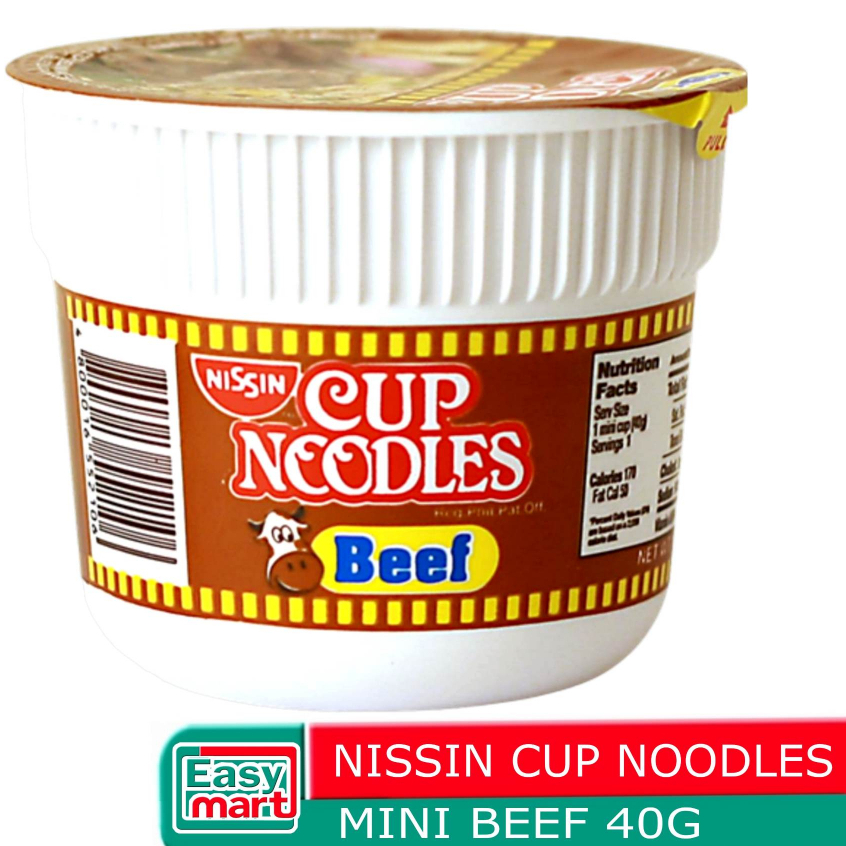 Easy.Mart Nissin Instant Cup Noodles Mini Beef 40g | Shopee Philippines