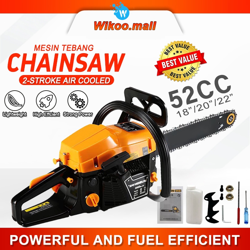 Gasoline Chainsaw 18/20/22 Inch Portable 2-Stroke Gasoline Engine Chain ...