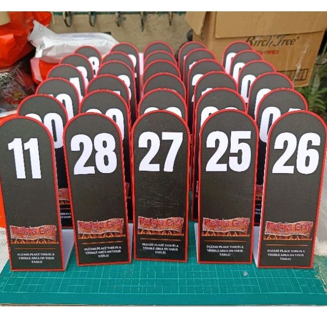 Table Number Standee sintra Board round top | Shopee Philippines