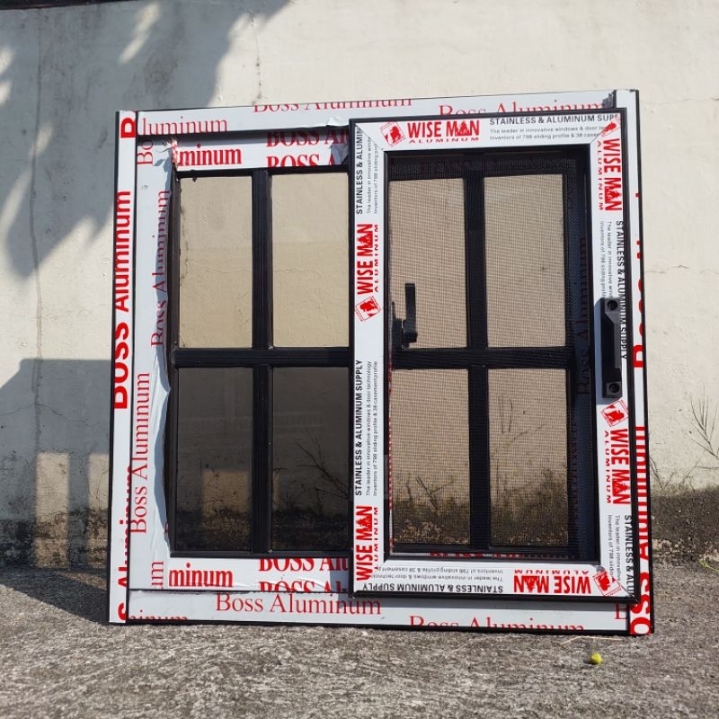 60cm W × 60cm H sliding window with scree French type analoc brown ...