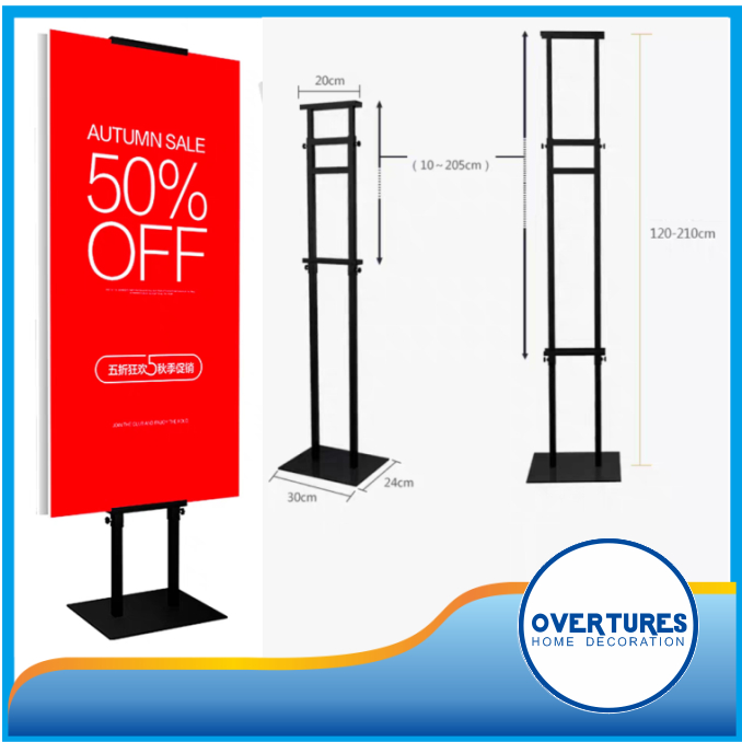 Double sided Board Banner KT Pedestal Stand Sign Holder | Shopee ...