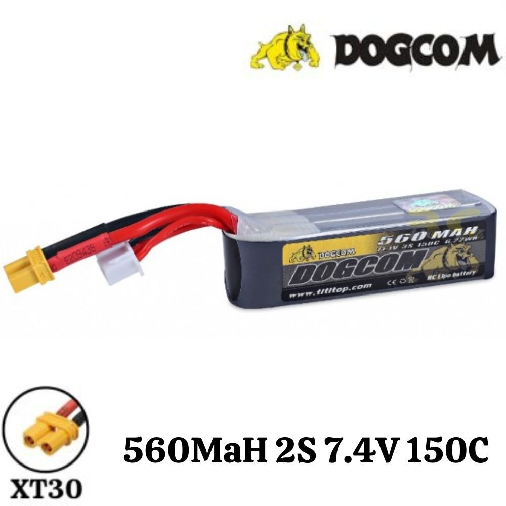 DOGCOM 560MAH 2S 150C LIPO BATTERY XT30 for DARKSTAR20 drone | Shopee ...