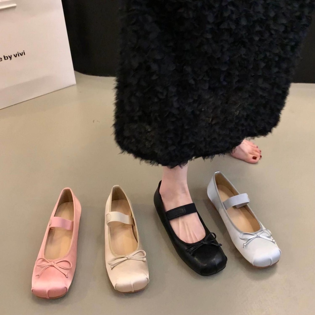 Satin Doll Shoes for Women Arrivals Pink Ballet Flats Satin Mary Jane ...