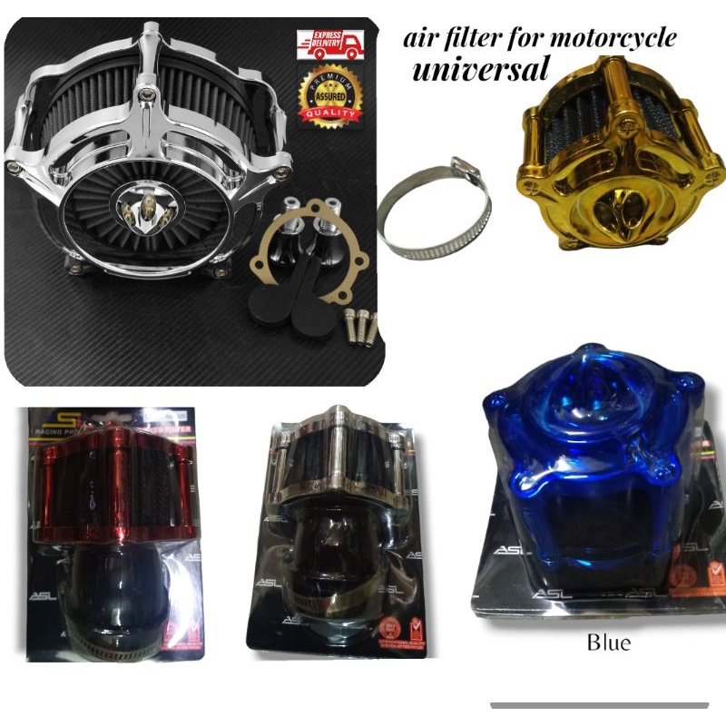 AIR FILTER NEW CHROME AIR INTAKE UNIVERSAL AIR FILTER TMX HONDA YAMAHA ...