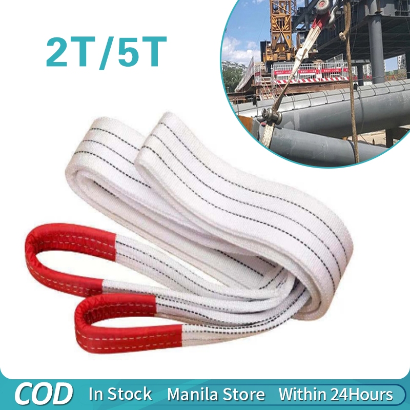 Crane Lifting Belt 2T/5T Flat Hoisting Belt Industrial Site Crane ...