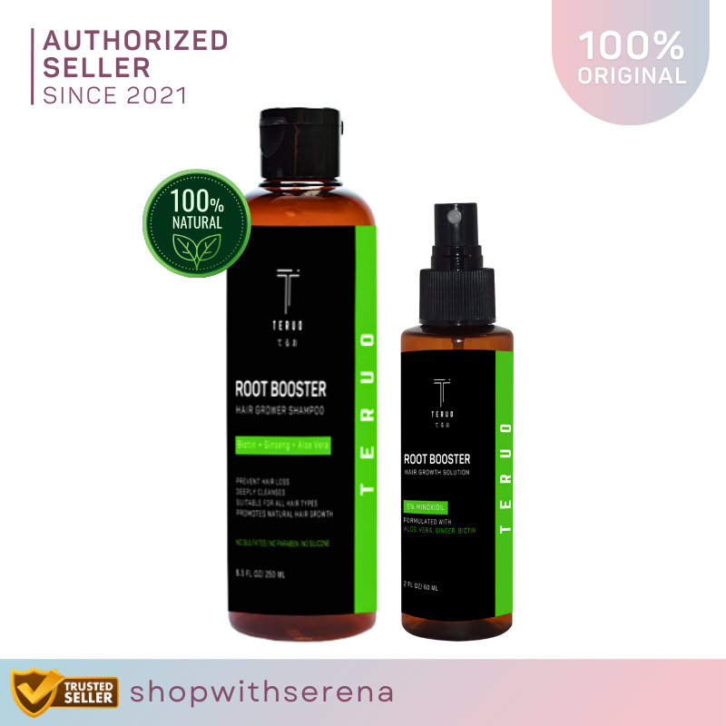 Teruo Root Booster Hair Growth Solution 60ml | Hair Grower Spray | 5% ...