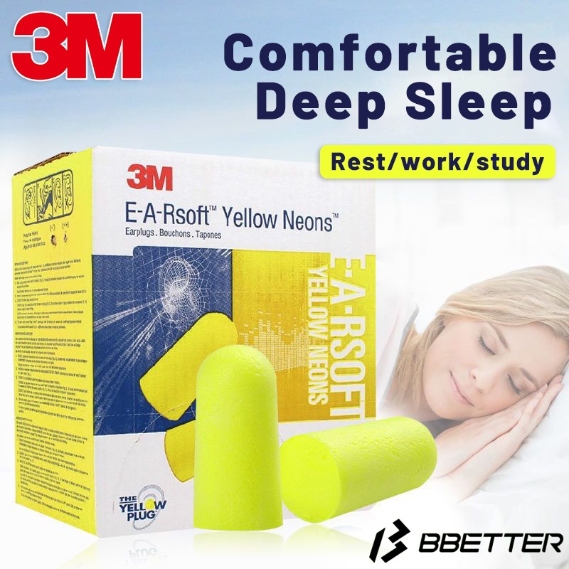 3M Original Noise Reduction Foam Ear Plug Noise Filter Super Soundproof ...