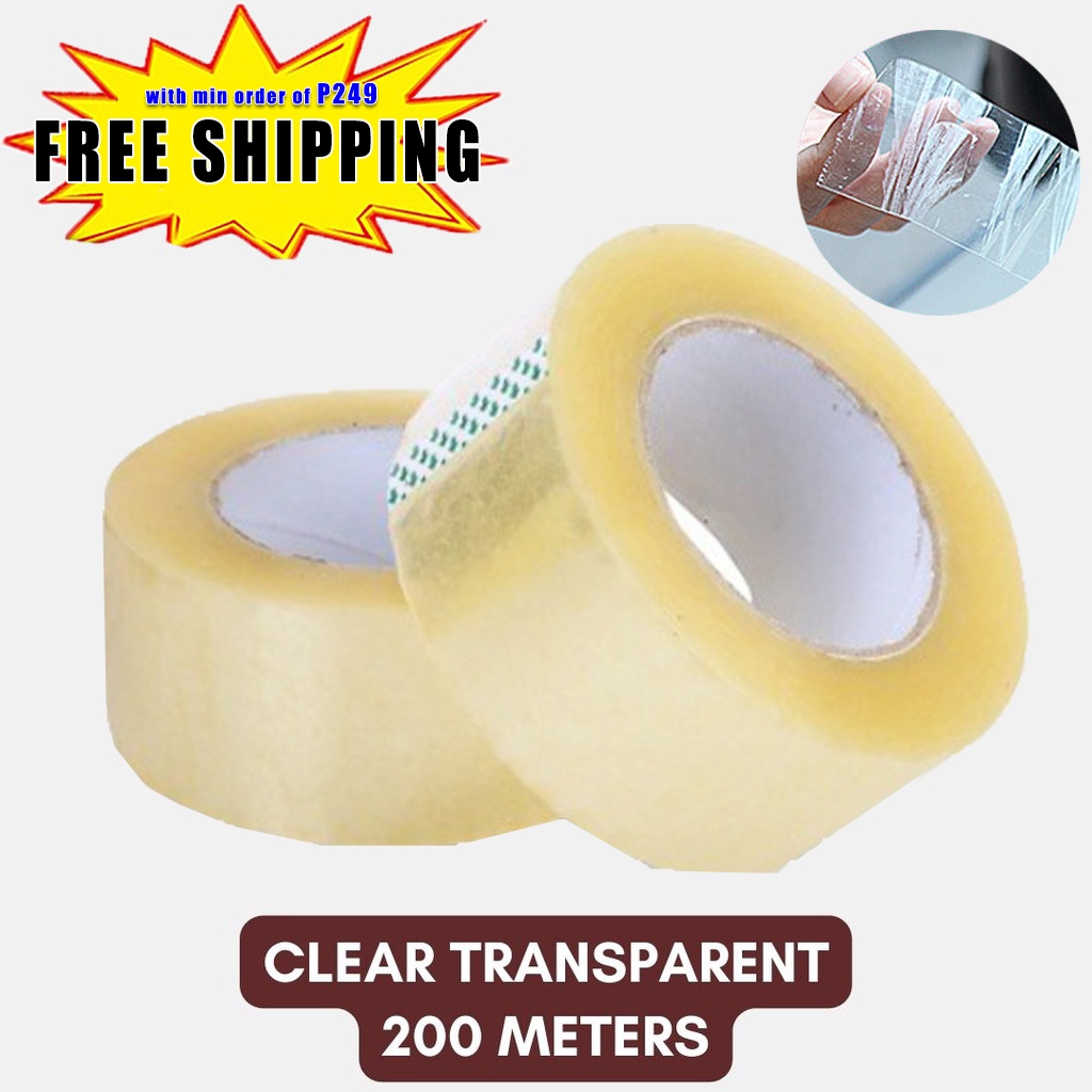 300/200/100/50 Meters Transparent Packing Tape Big Roll Sealing Tape ...