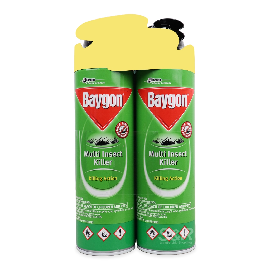 Baygon Multi-Insect Killer Killing Action 2x500mL | Shopee Philippines