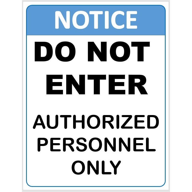 Laminated Signages | DO NOT ENTER AUTHORIZED PERSONNEL ONLY | (8 ...