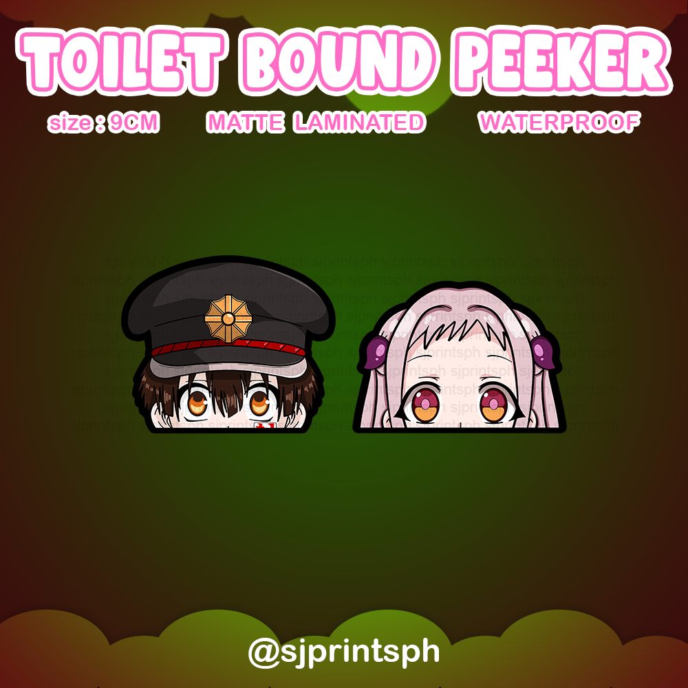 Toilet-Bound Hanako kun Peeking Stickers| Waterproof laminated vinyl ...