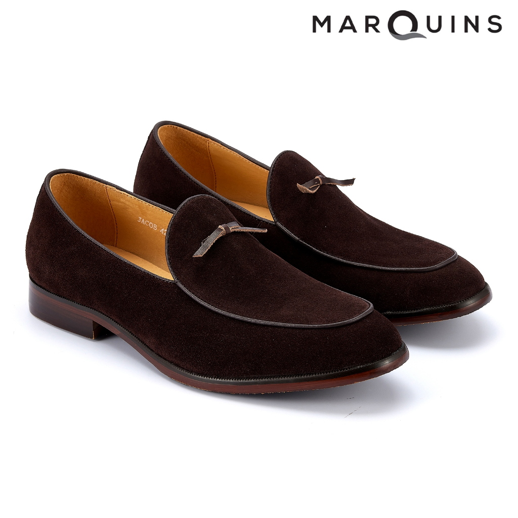 Marquins Genuine Leather Shoes - Jacob Dark Brown | Shopee Philippines