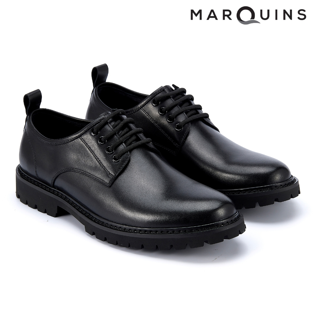 Marquins Genuine Leather Shoes - Oliver Vanta Black | Shopee Philippines