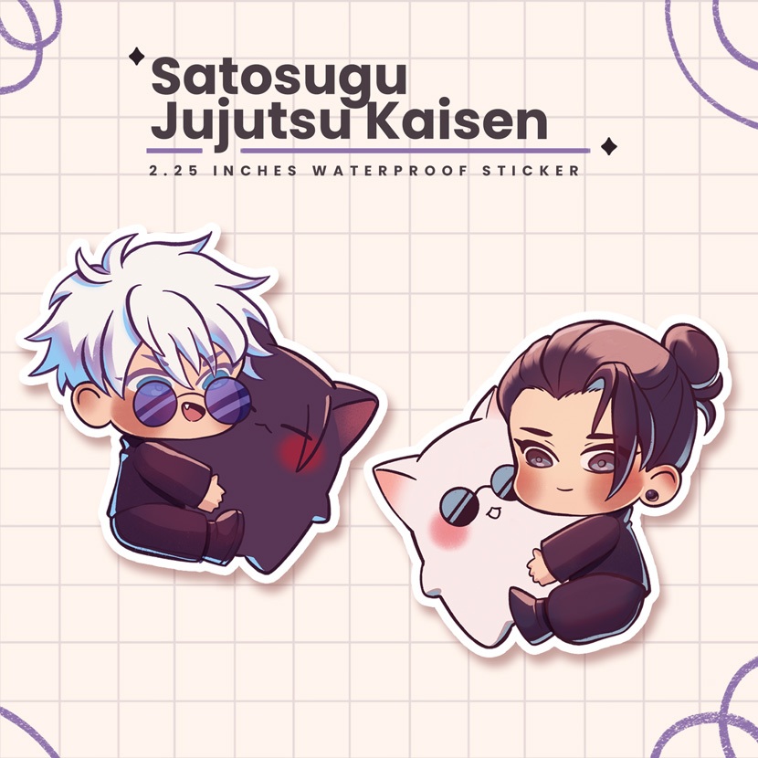 Gojo & Geto | Jujutsu Kaisen Satosugu Fanart | Matte Waterproof Laptop ...