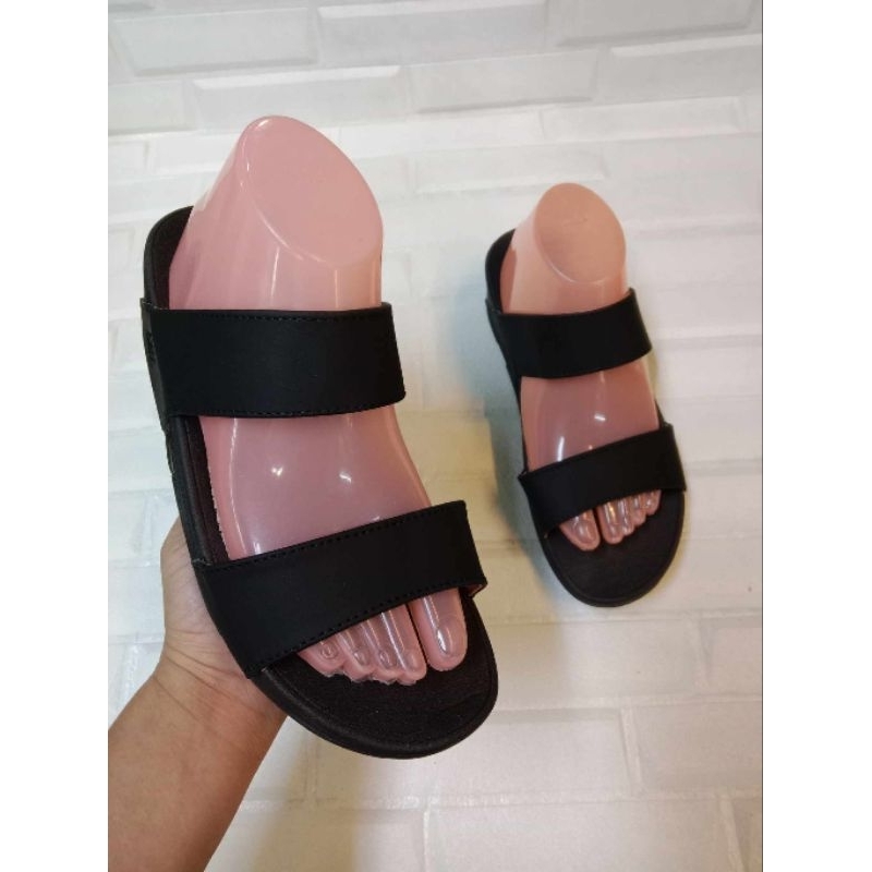 Two strap leather fitflops sandals for women with box and hanger exact ...