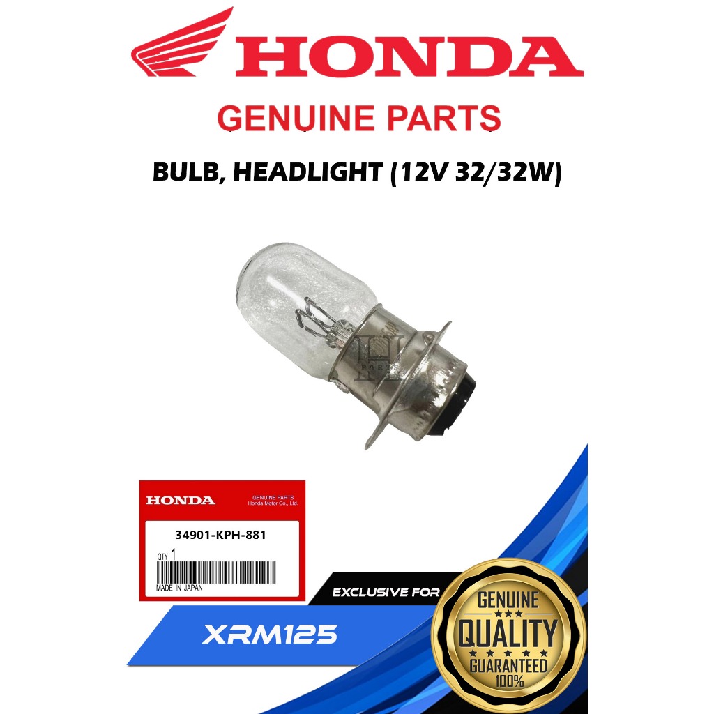HONDA GENUINE BULB, HEADLIGHT (12V 32/32W) FOR XRM 125 TRINITY/XRM125 ...