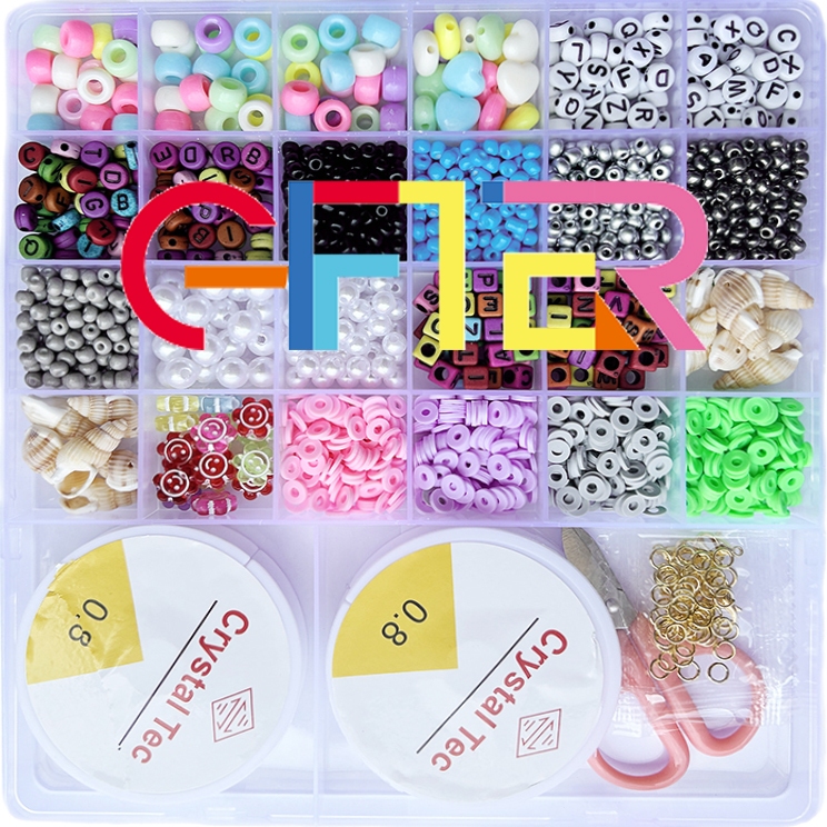 GIFTER Big Beads Kit DIY acrylic letter bead set for Name Bracelets ...