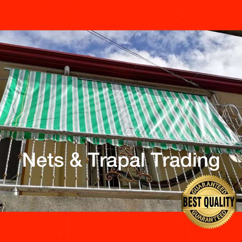 (8x15 feet) STRIPE AWNING ROLL-UP TRAPAL TOLDA LONA | Shopee Philippines