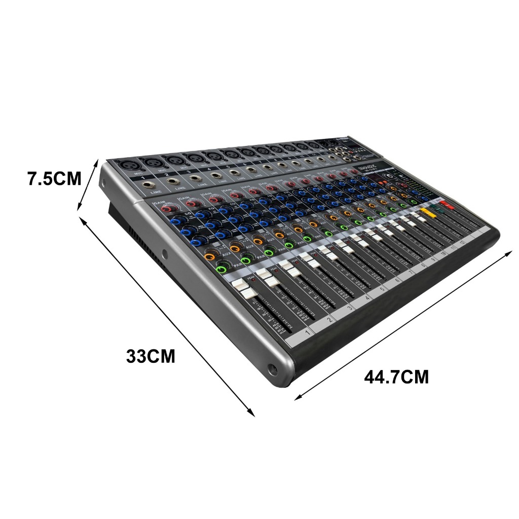 IMIX MS-1216FX 12 channel 16DSP FX USB MP3 player 12 mic input audio ...