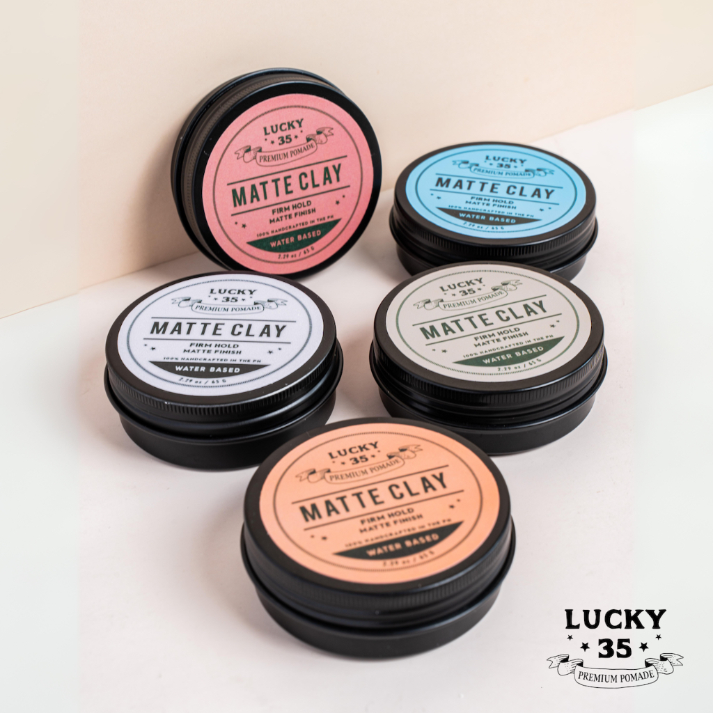 Lucky35 Matte Clay Water-based Pomade (65g) | Shopee Philippines