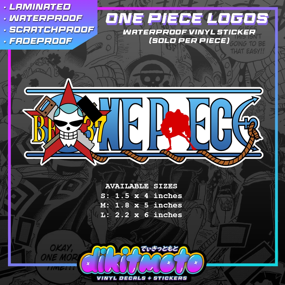[dikitmoto] ONE PIECE Logos Waterproof Vinyl Sticker Luffy Zoro Sanji ...