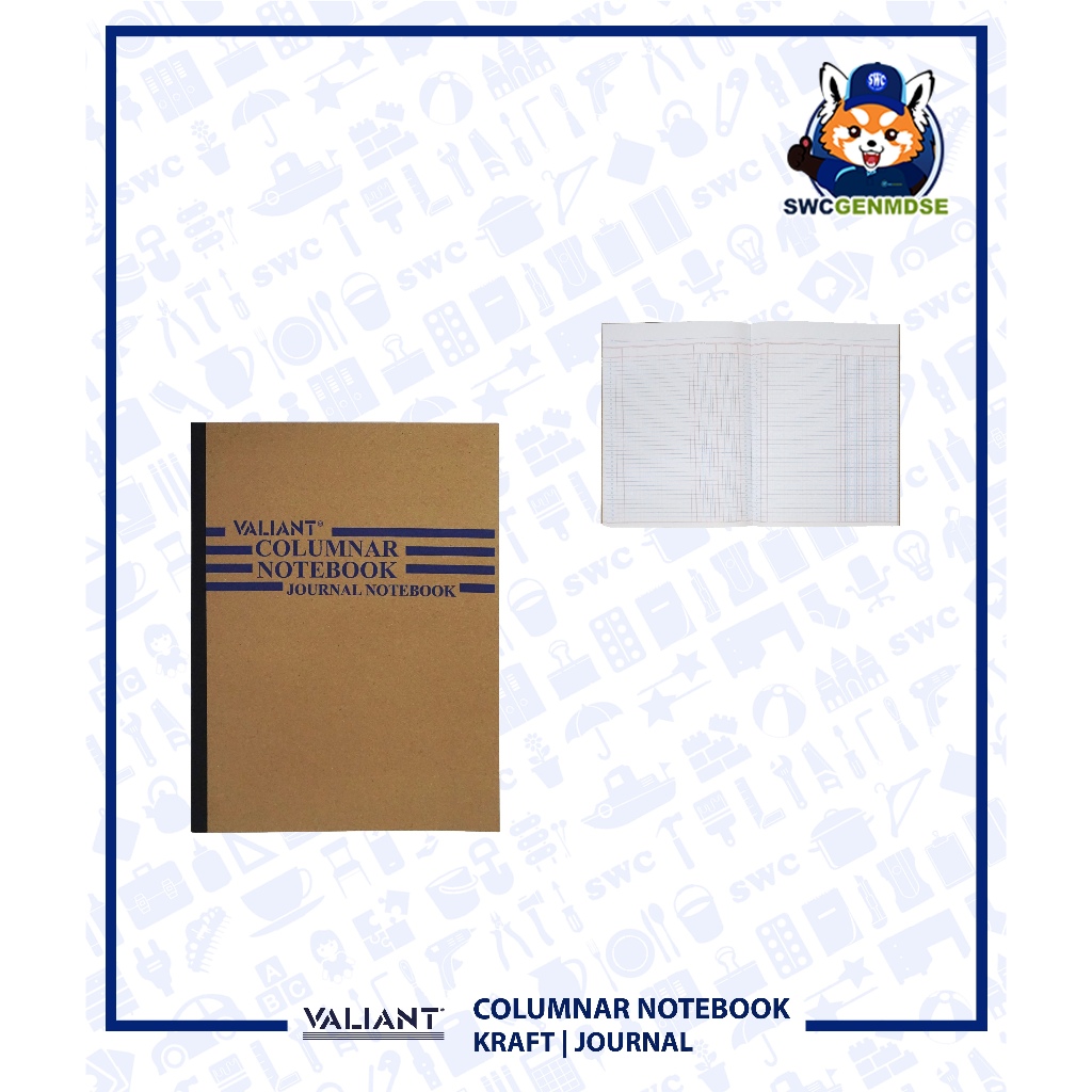 VALIANT Columnar Notebook | Kraft | Journal & Ledger | Shopee Philippines