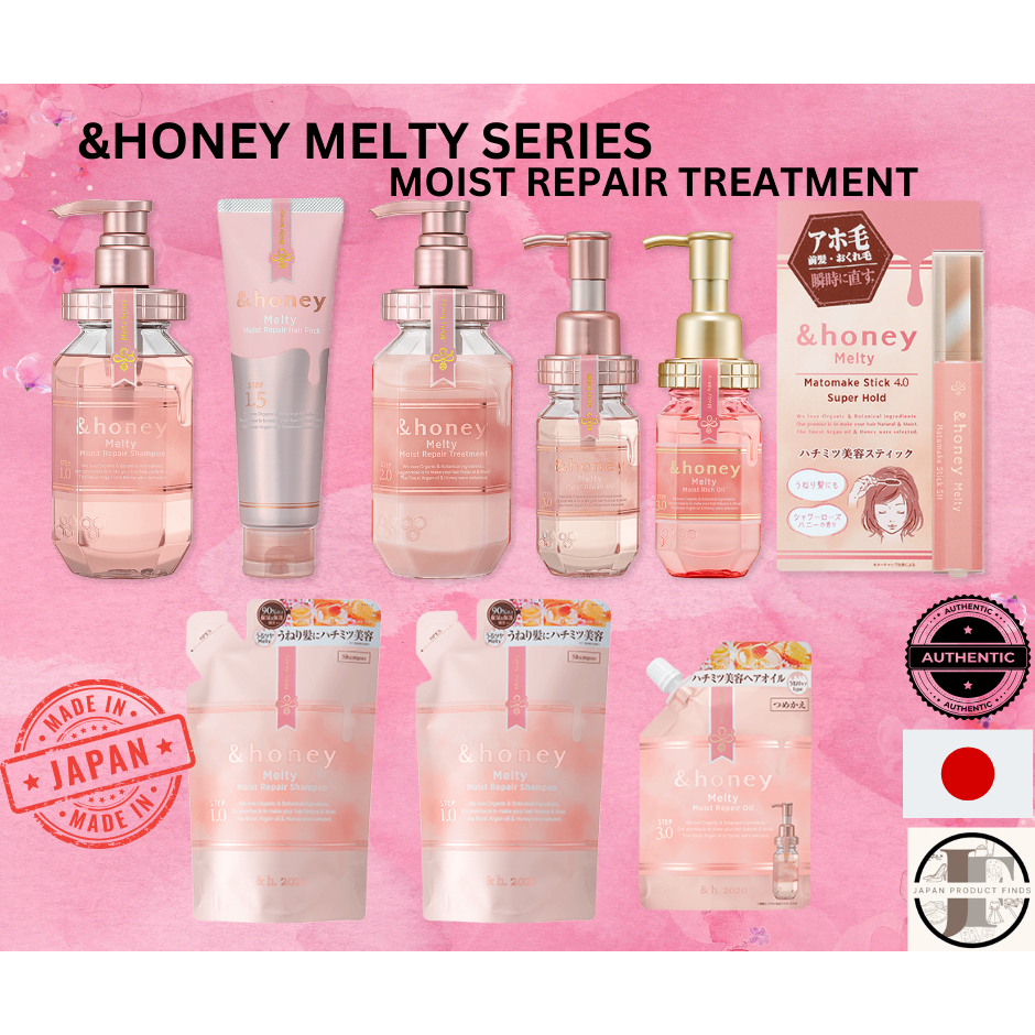 &HONEY MELTY SERIES JAPAN MOIST REPAIR TREATMENT STEP 1.0 , 1.5 , 2.0 , 3.0 , 4.0 REFILL SHAMPOO ...