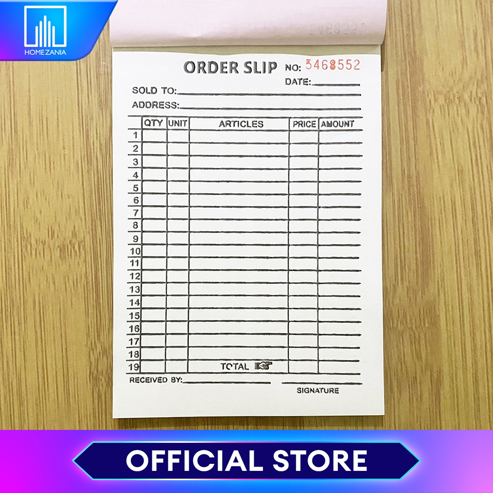 Home Zania Carbonized Order Slip Receipt Paper 25 Sheets 18x13cm 1pc ...
