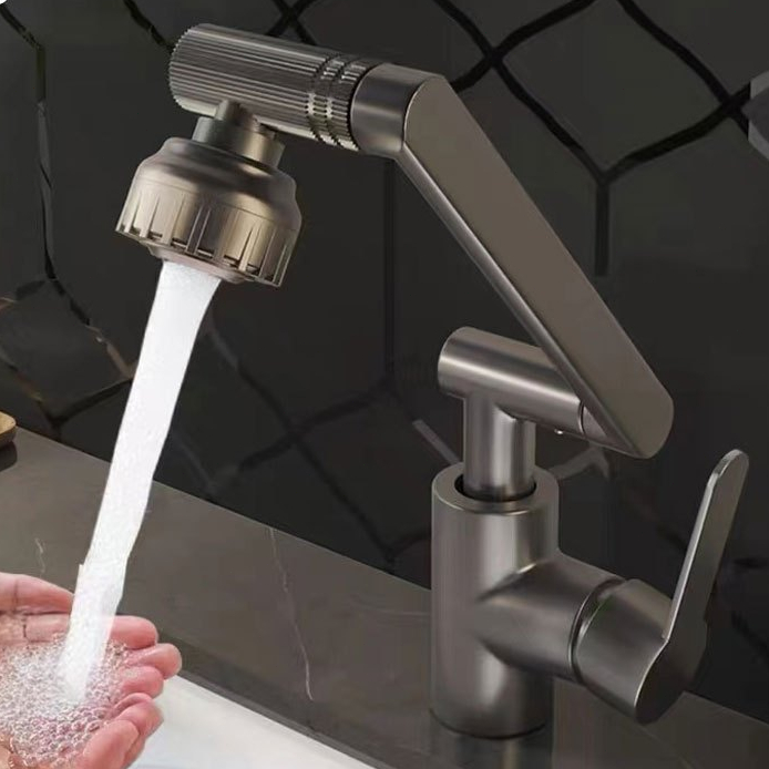 Faucet 304 Stainless Steel 360-Degree Rotating Single-Hole Faucets ...