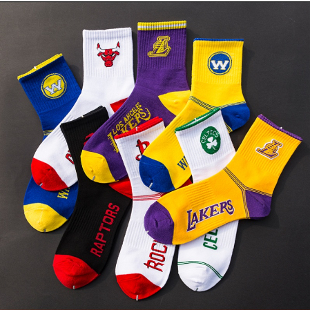 NBA Team Logo Socks Basketball Socks for kids boys Lakers Bulls ...