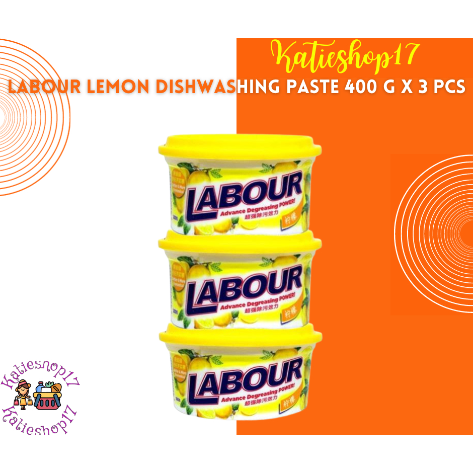 Labour Lemon Dishwashing Paste 400 g x 3 pcs | Shopee Philippines