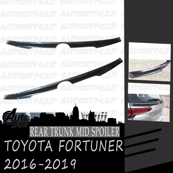 Toyota Fortuner 2016-2019 Rear Trunk Mid Spoiler Trim (Carbon Fiber ...