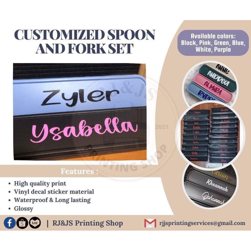 CUSTOMIZED PERSONALIZED SPOON AND FORK SET | Shopee Philippines