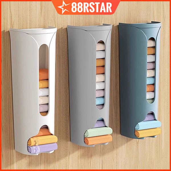 Wall Mounted Socks Storage Box Organizer Garbage Bags Extractor Multi ...