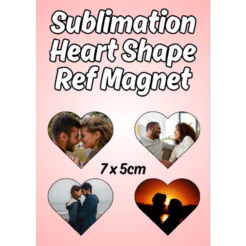 Personalized Heart Shape Ref Magnet,Circle Magnet,Sublimation Ref ...