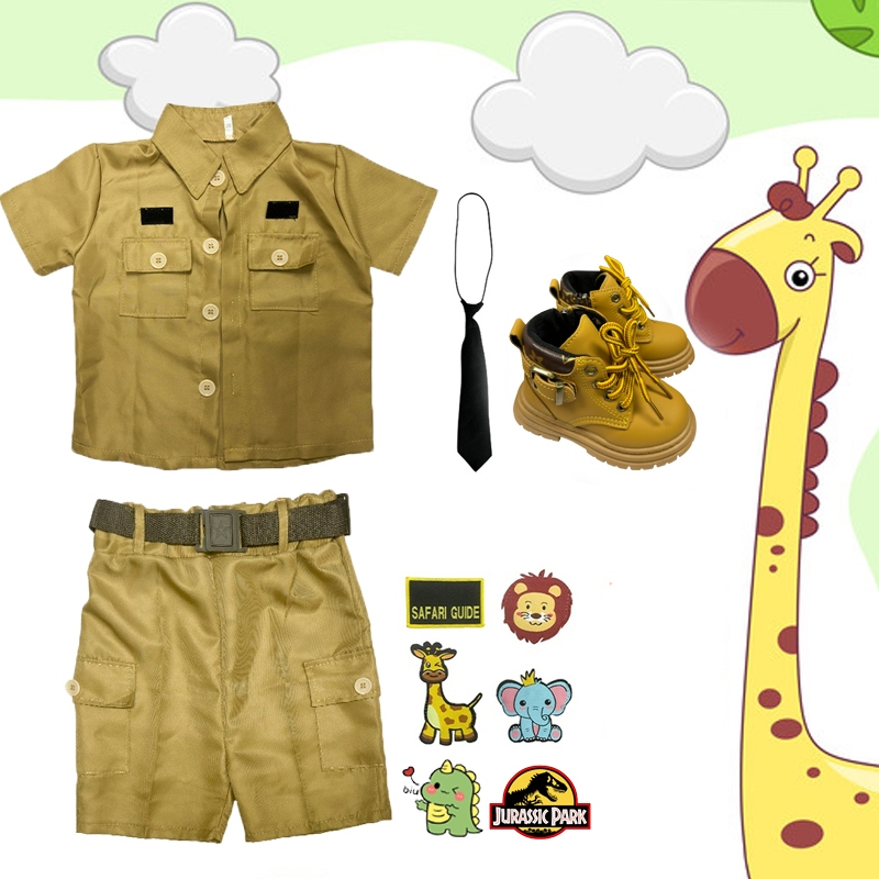 SAFARI GUIDE OUTFIT FREE NAME AND 6 PATCH for BIRTHDAY BOY ZOOKEEPER ...