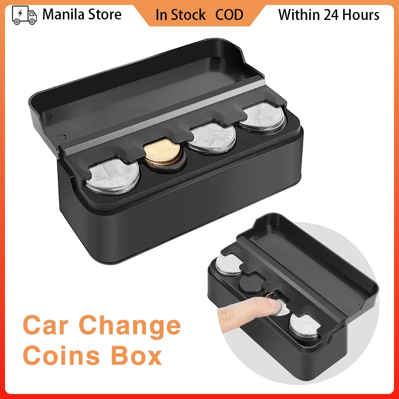 Car Coin Storage Case Organizer Coin Holder Box For Car Plastic Car ...