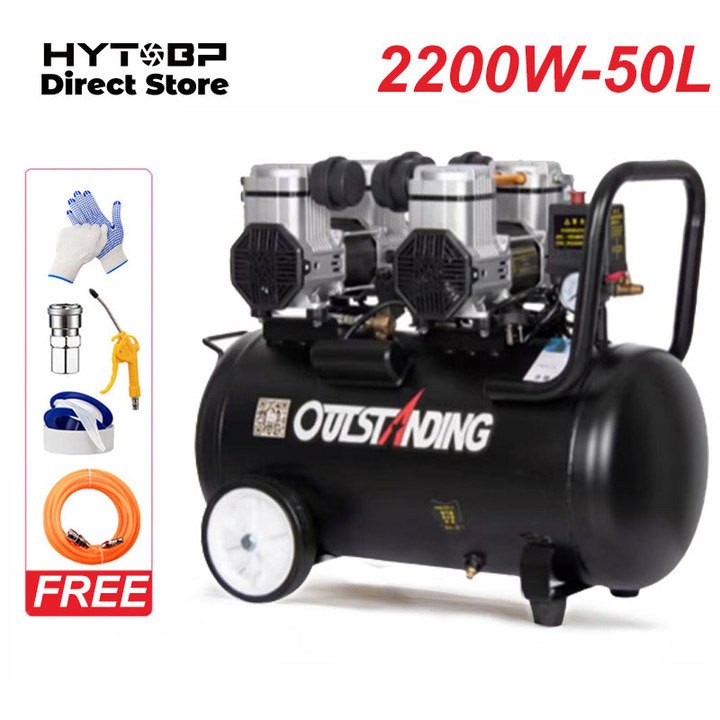 HYTOBP 2200W Portable Air Compressor Heavy Duty Oil-free Air Compressor ...