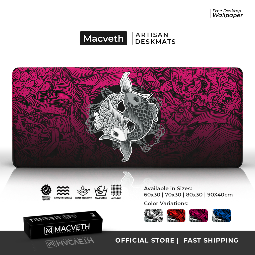 Macveth Artisan Deskmat | Taiji-P Mousepad | Extended Large Gaming ...