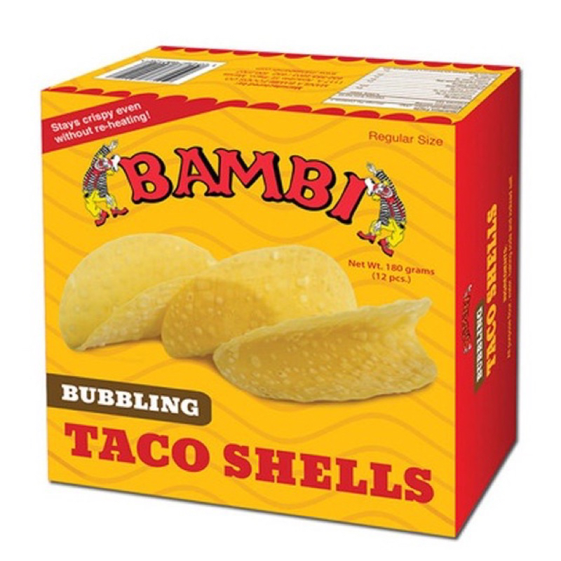 BAMBI BUBBLING TACO SHELL MINIMUM OF 10BOX PER CHECK OUT PLEASE ...
