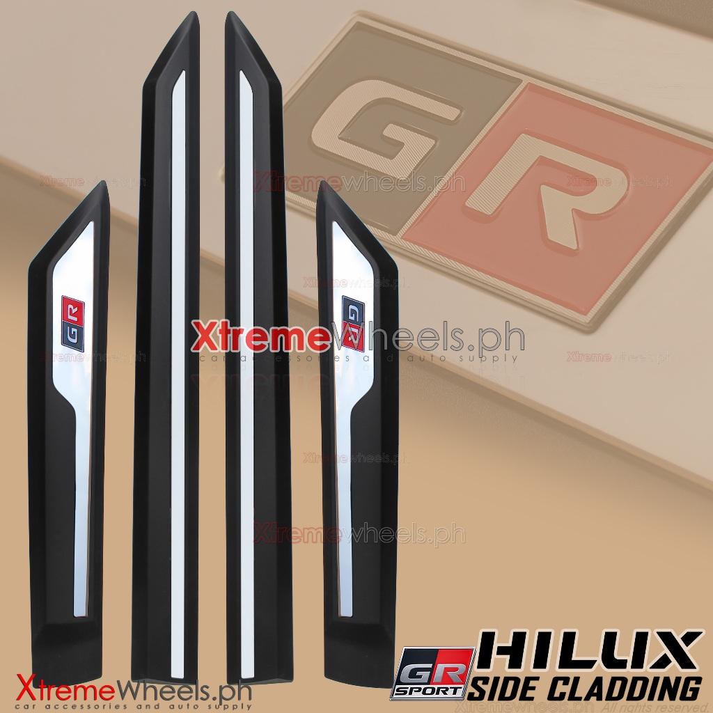 Hilux J E G V Conquest 2016 to 2025 4pcs GR Slim Side Cladding / Door ...