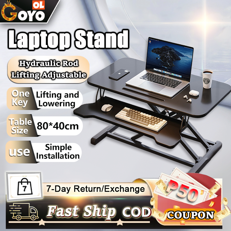 32 Inch Adjustable Sitting Standing Convertible Desk Workstation Riser ...