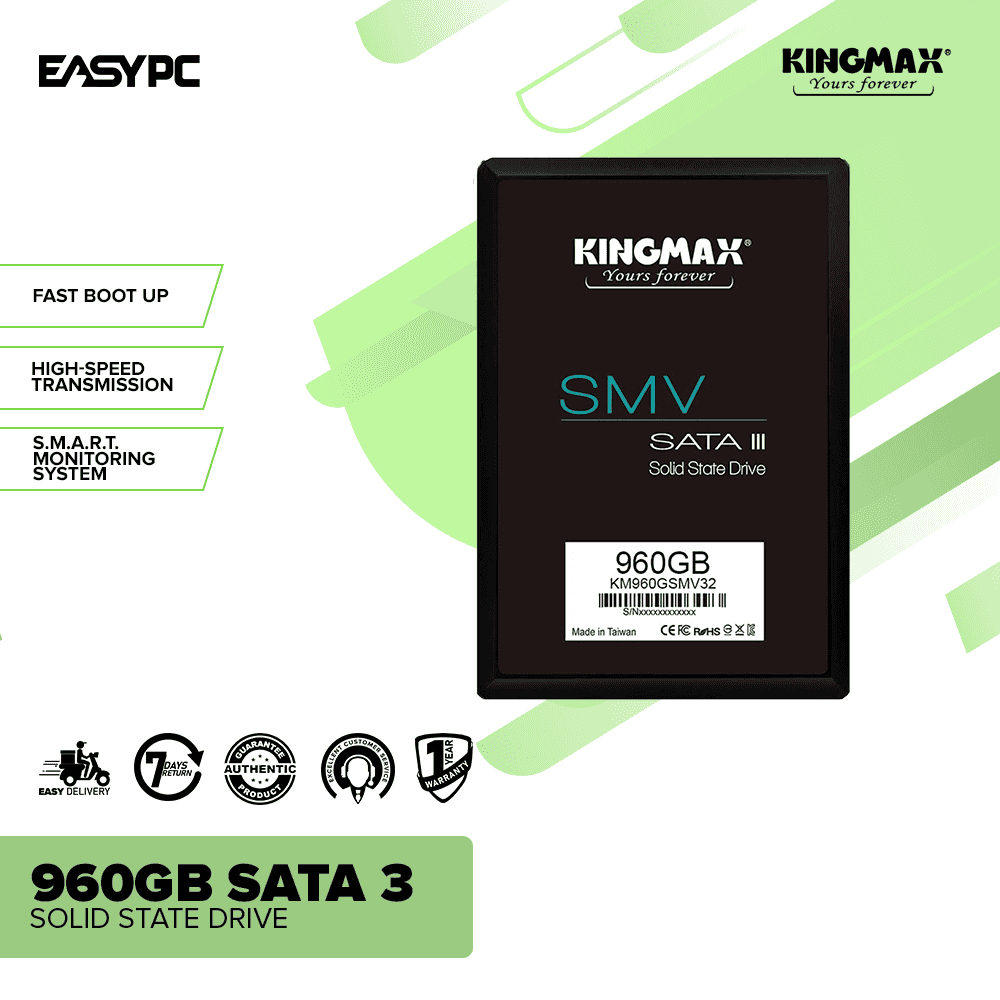EasyPC| KINGMAX 960GB/256GB/512GB/1TB Sata 3 and M.2 2280 PCIe NVMe ssd ...